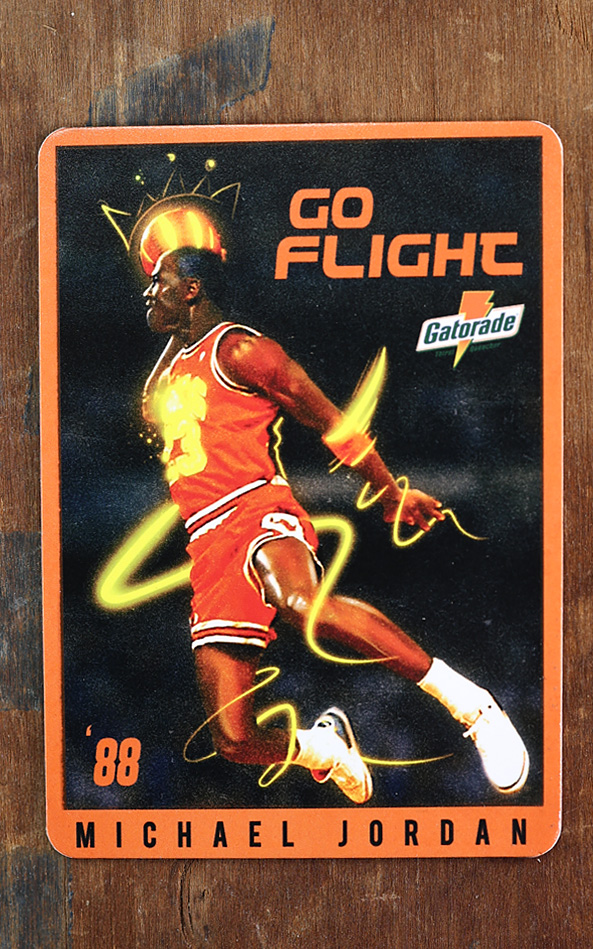 1988 Michael Jordan Go Flight Gatorade Slam Dunk Champion Mini Card ...