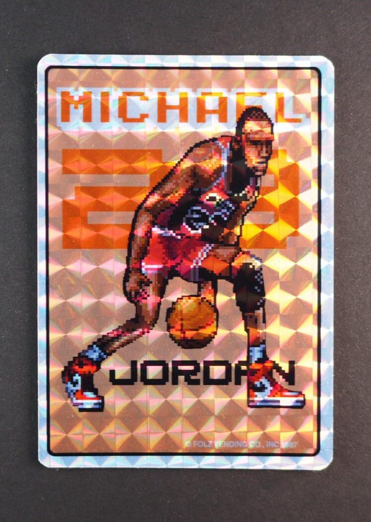 Michael Jordan Jewel Prizm Card Orange Dribble Air Mini Card 1987 - Waxkid