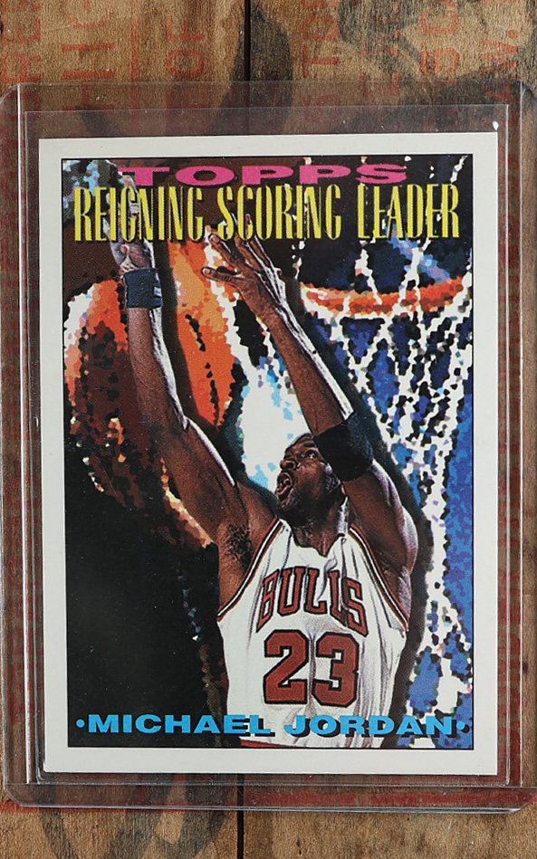 1994 Topps #384 Michael Jordan Reigning Scoring Leader Card Chicago ...
