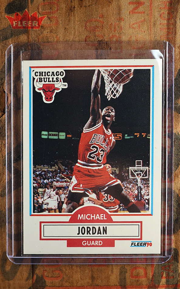 1990-91 Fleer Michael Jordan (Black Line Under Biographical Information ...